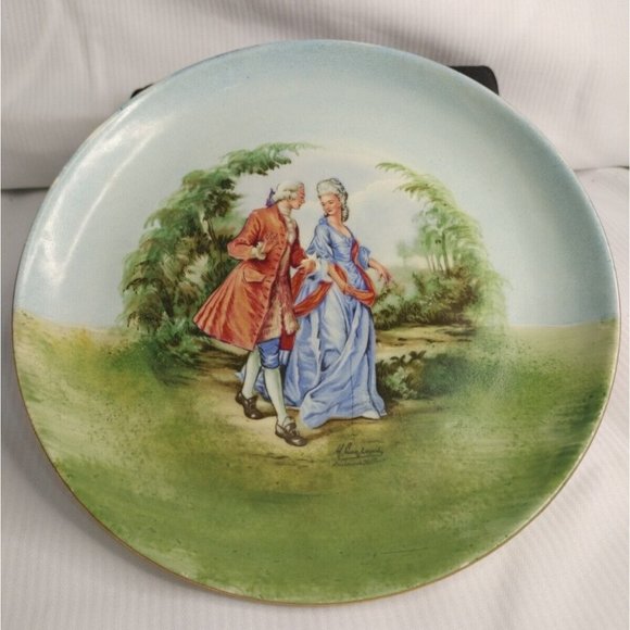 lecot China | Dining | Vintage Signed Courting Couple Gentlemen Maiden ...